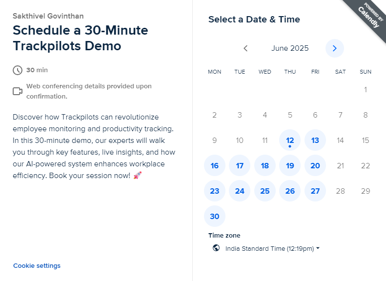 Book a Free Demo | Trackpilots Employee Monitoring Software